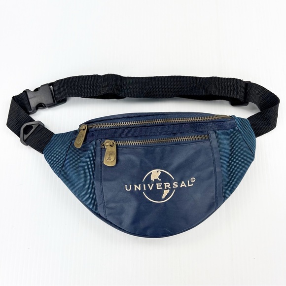Universal | Bags | Universal Studios Embroidered Logo Triple Zipper ...